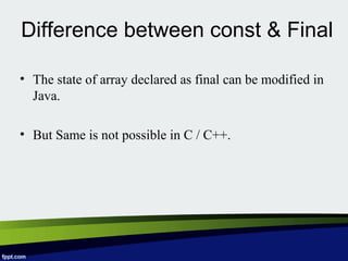 Final keyword | PPT
