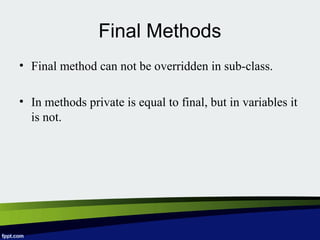 Final keyword | PPT