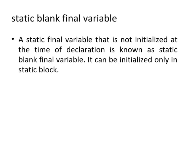 Final Keyword In Java Ppt Programming Languages Computing