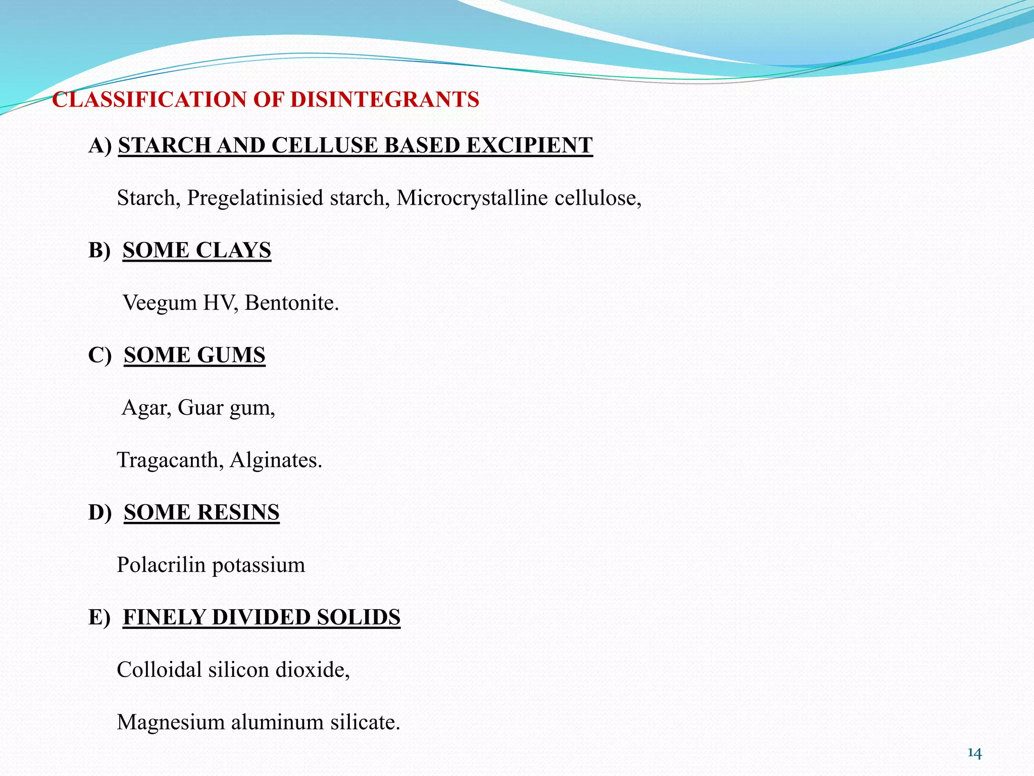 DILUENTS AND DISINTEGRANTS | PPTX
