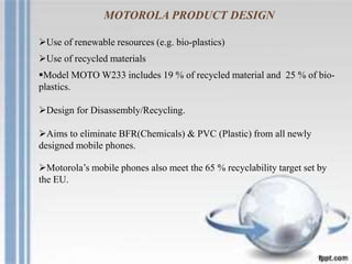 Case Study Evaluating sustainability in materials management | PPT