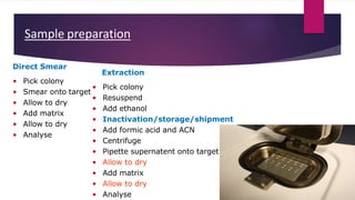MALDI - TOF MS: Where Mass Spectrometry Meets Microbiology | PPTX