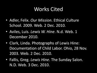 Lewis Hine | PPTX