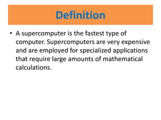 supercomputer | PPTX