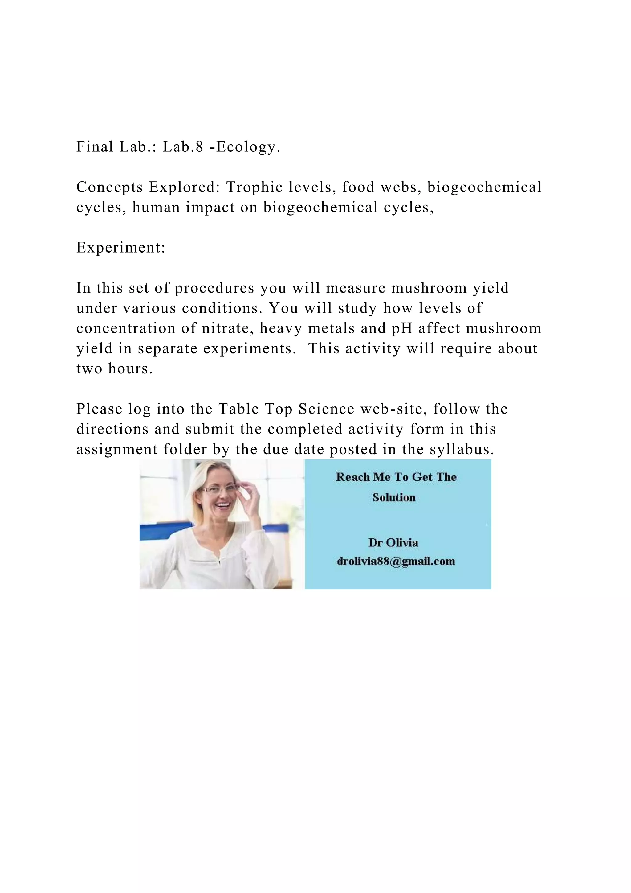 Final Lab. Lab.8 -Ecology.Concepts Explored Trophic levels.docx