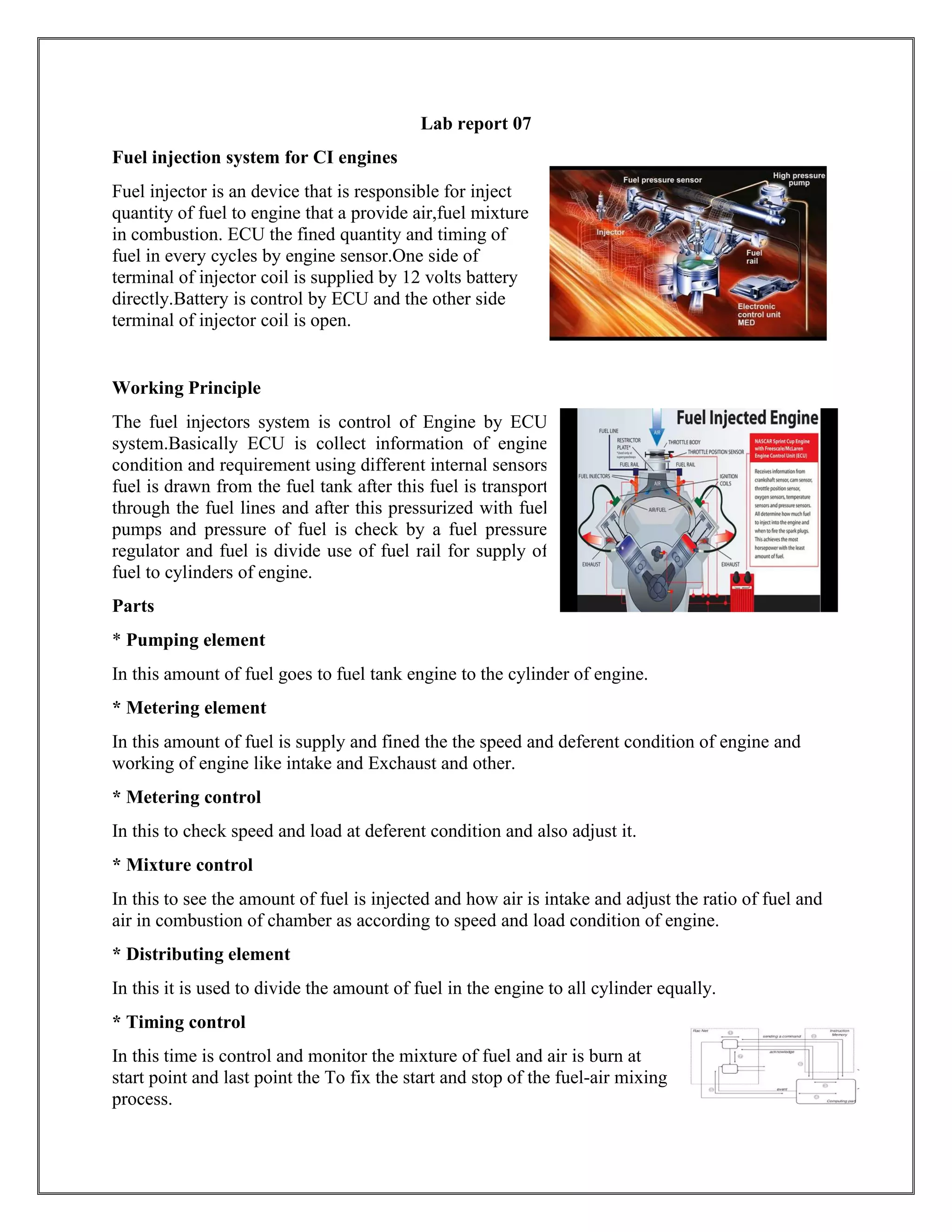 IC Engine Final lab report | PDF