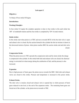 IC Engine Final lab report | PDF