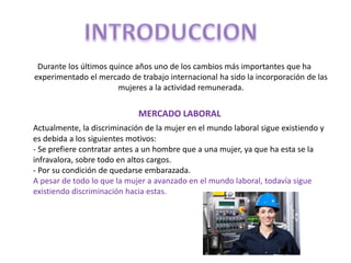 la mujer en el mercado laboral | PPTX