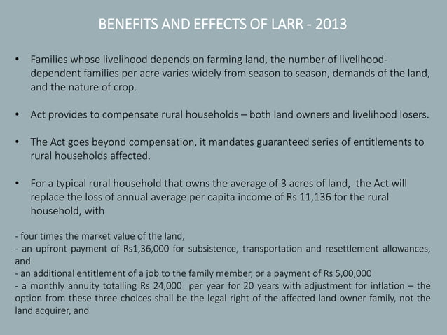 land acquisition act 2013 | PPT