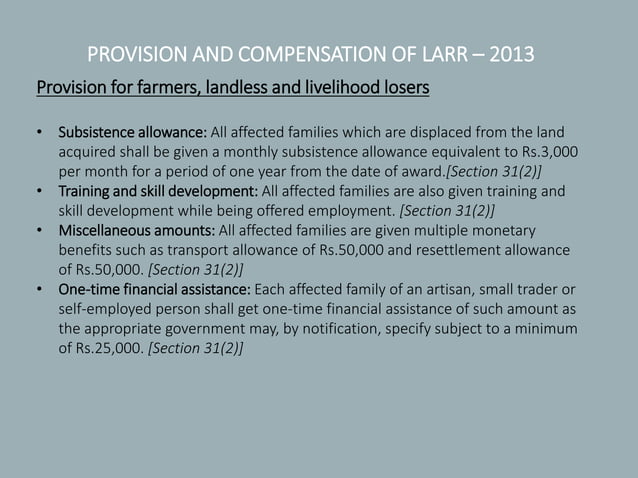 land acquisition act 2013 | PPT