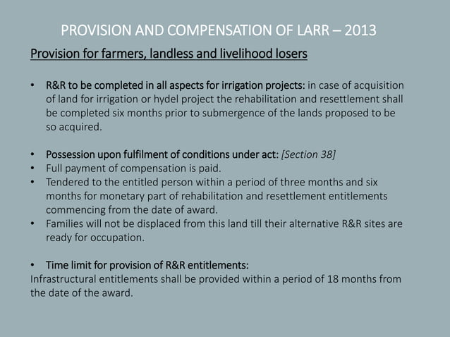 land acquisition act 2013 | PPT