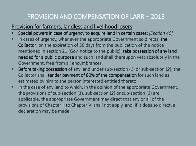 land acquisition act 2013 | PPT