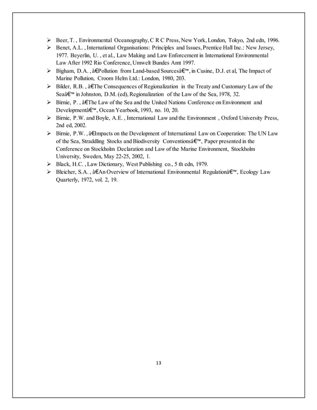 land based sources of marine pollution | DOCX | Environmental Services ...