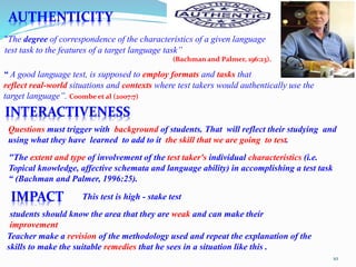 Language Assessment reading test in Saudi Arabia | PPT