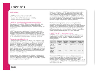 LARS ACJ Surgical Technique Corin Lennard Funk | PDF