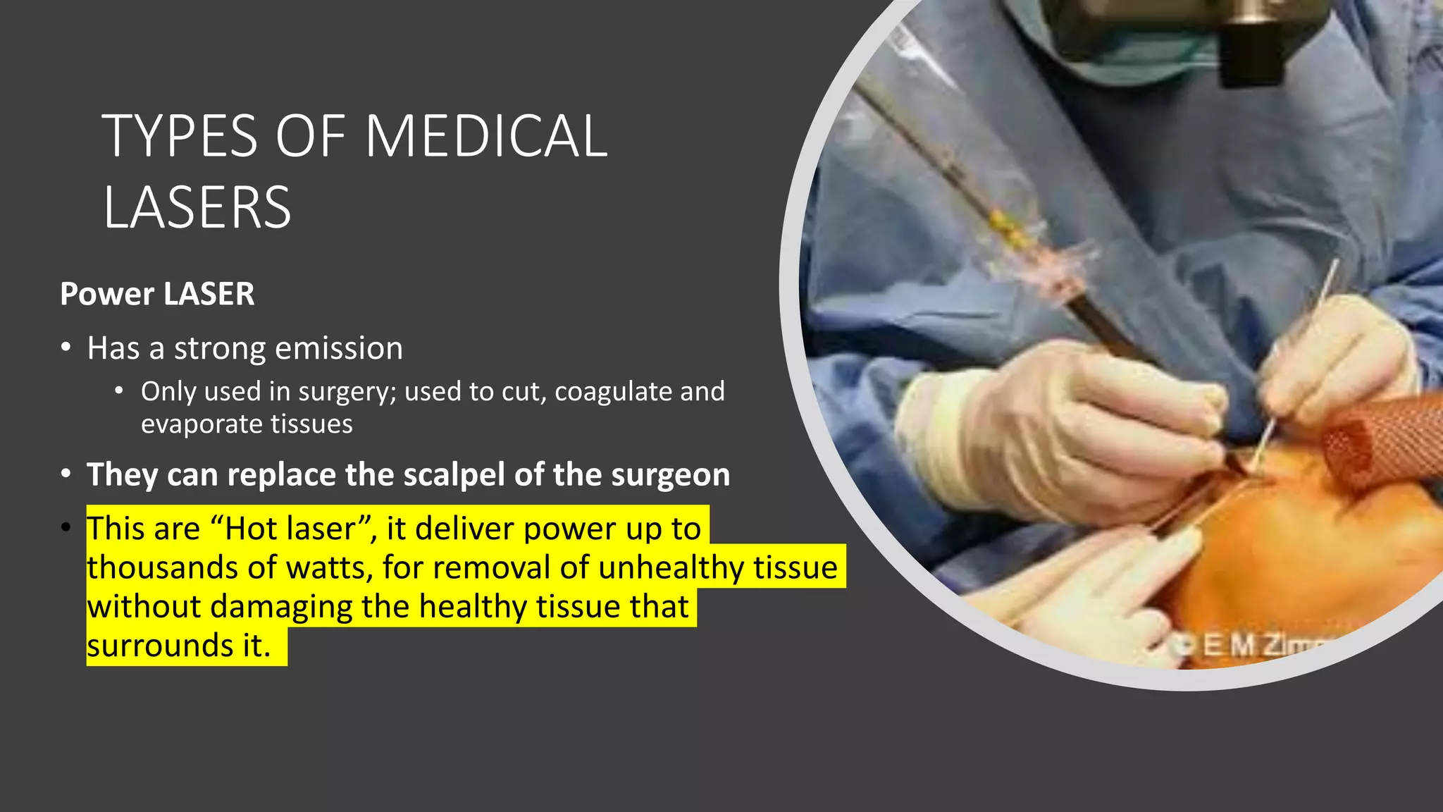 medical application of laser | PPTX