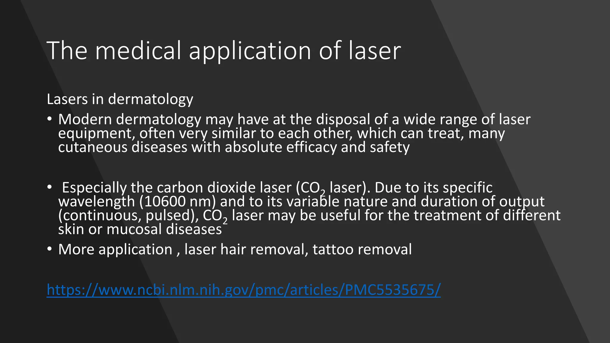 medical application of laser | PPTX