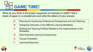 Final LDM2 for Teachers - Orientation.pptx | Educational Assessment ...