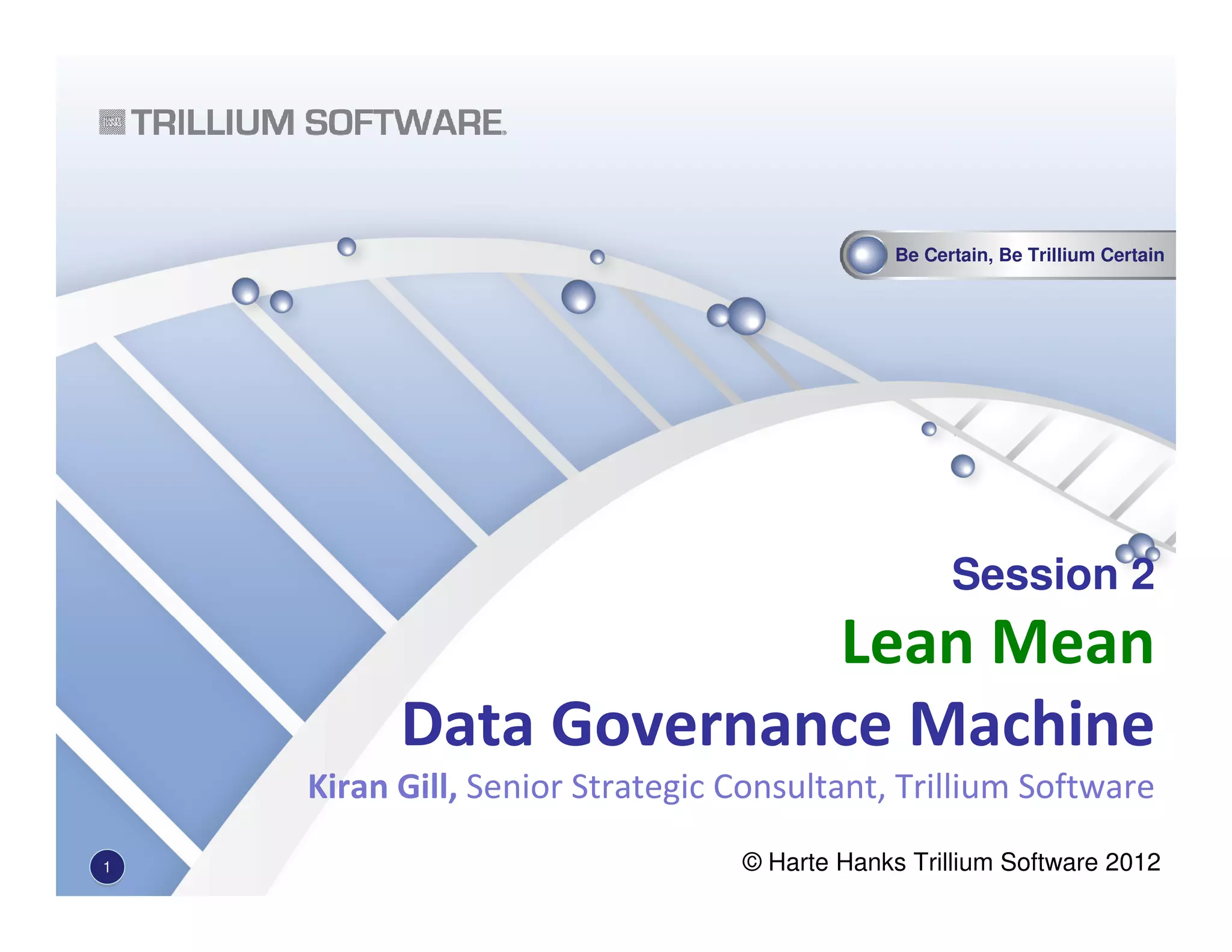Lean Mean Data Governance Machine Webinar Part 2 | PDF