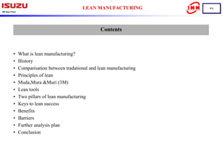 Lean manufacturing | PPTX