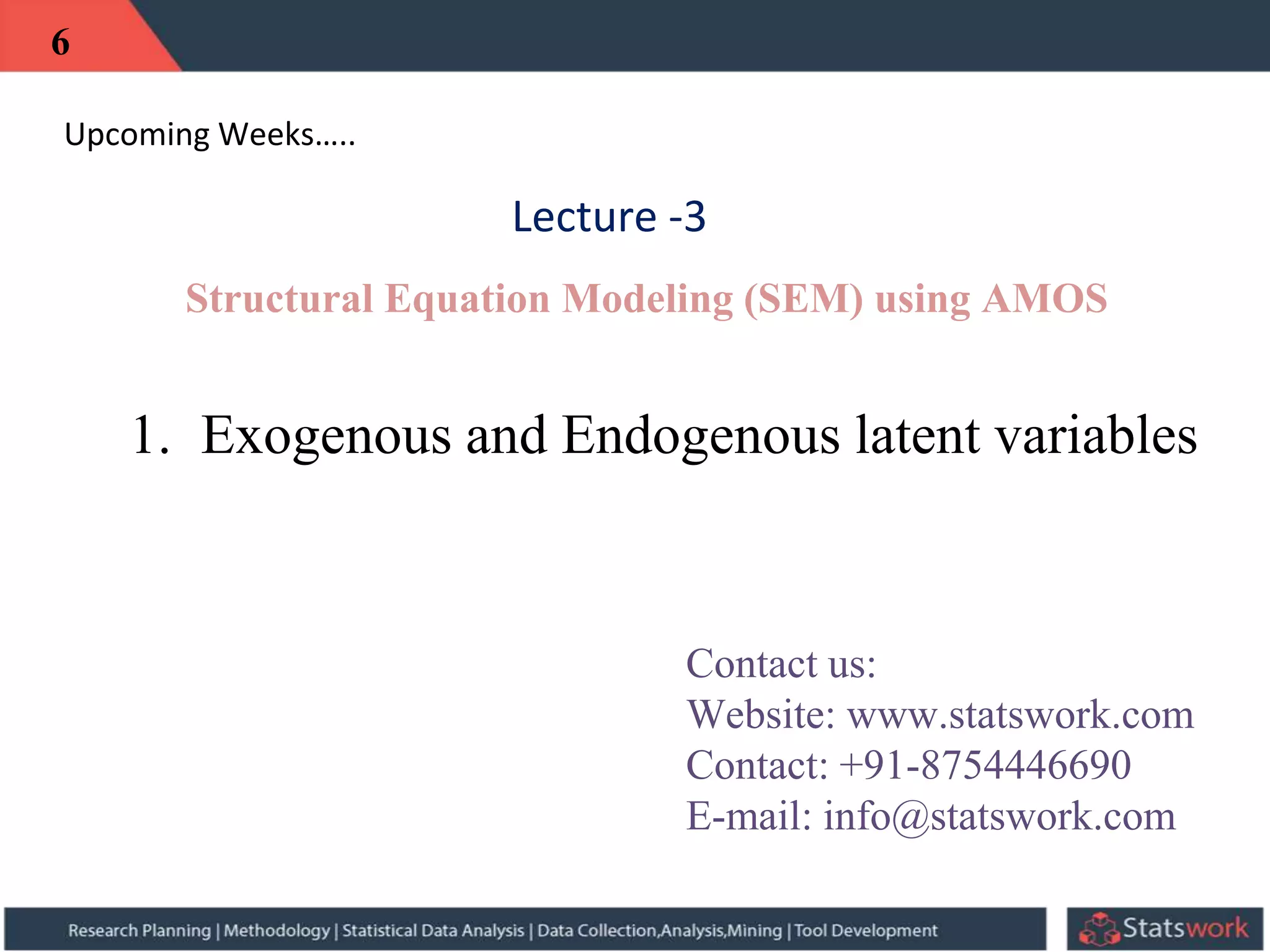 Lecture 2 Latentmanifestobserved Variables Using In Sem Analysis Pptx