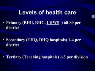 Final lecture on health care system in pakistan | PPTX