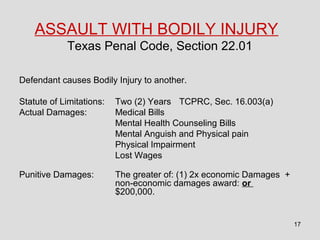 Legal Causes of Action for victims of Sexual Harassment in Texas | PPT