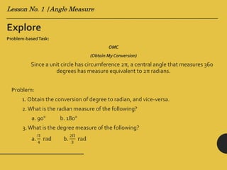 Lesson no. 1 (Angle Measure) | PPTX