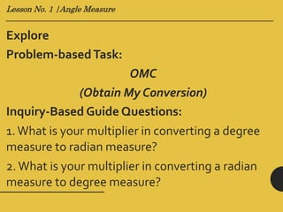Lesson no. 1 (Angle Measure) | PPTX