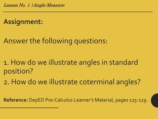 Lesson no. 1 (Angle Measure) | PPTX
