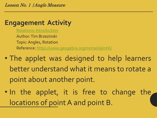 Lesson no. 1 (Angle Measure) | PPTX