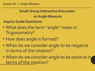 Lesson no. 1 (Angle Measure) | PPTX