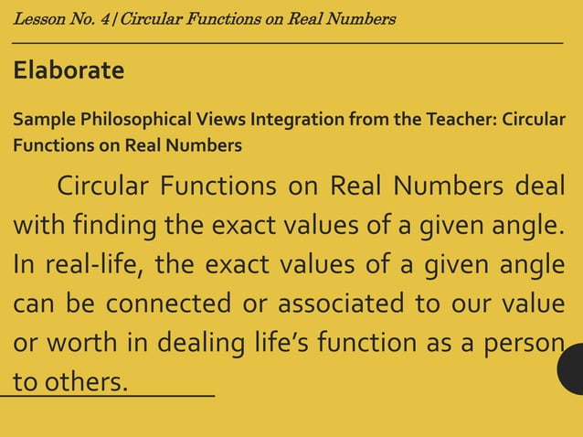 Lesson No 4 Circular Functions On Real Numbers Pptx
