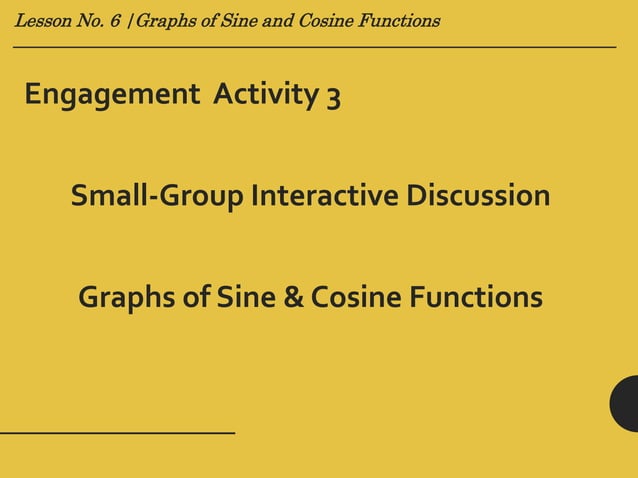Lesson No 6 Graphs Of Sine And Cosine Functions Pptx Geology Science