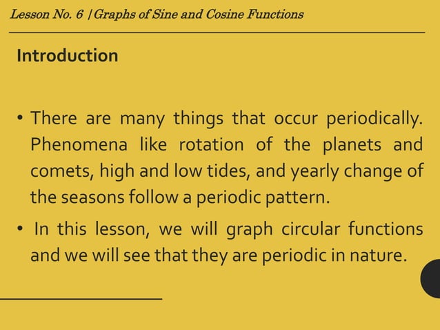 Lesson No 6 Graphs Of Sine And Cosine Functions Ppt