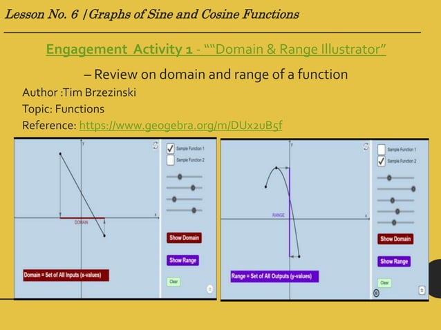 Lesson no. 6 (Graphs of Sine and Cosine Functions) | PPTX | Geology ...