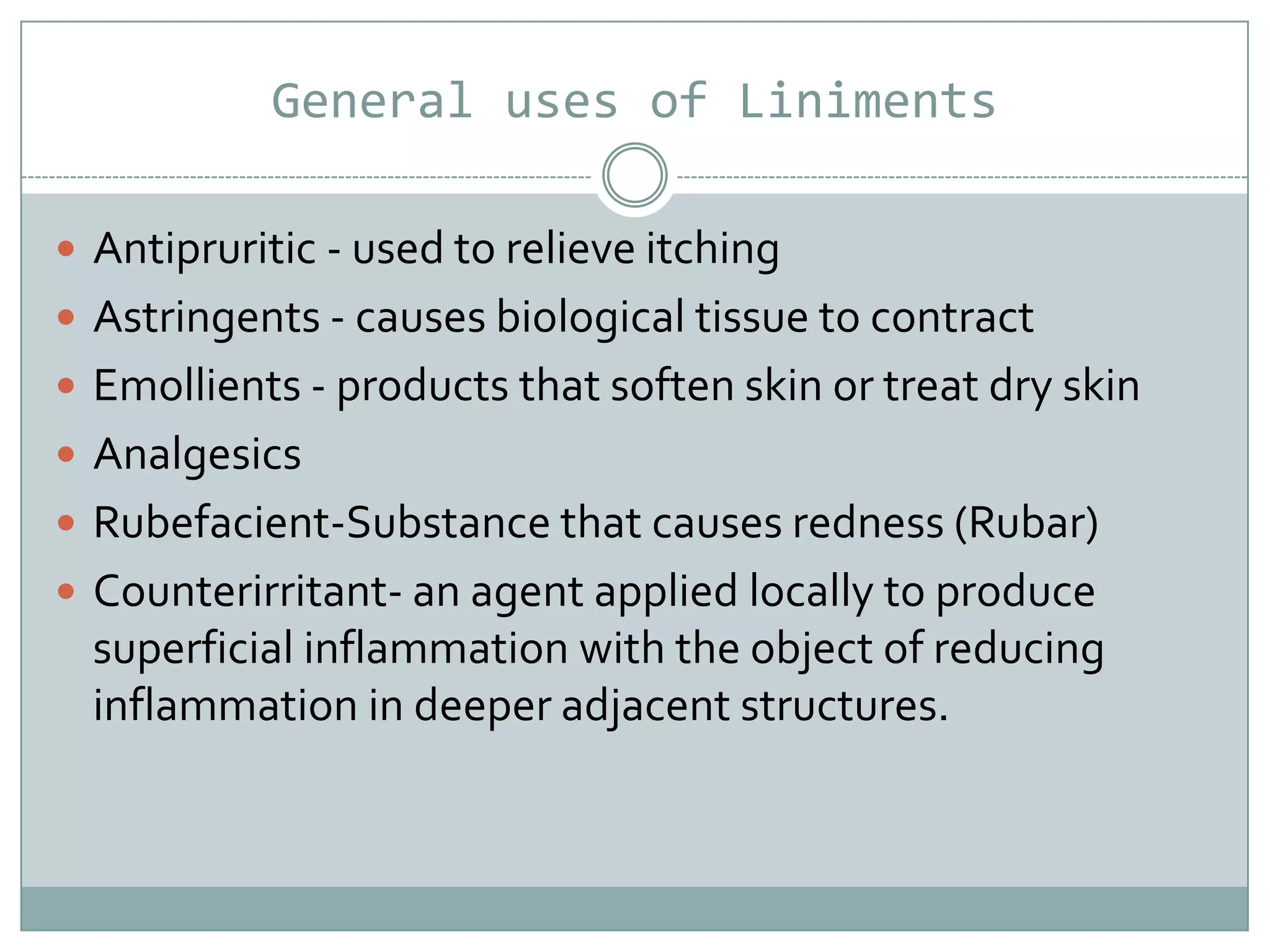 Liniments Presentation | PPTX