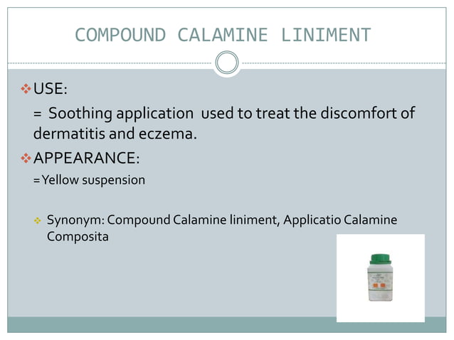Liniments Presentation | PPTX | Skin and Dermatology | Diseases and ...