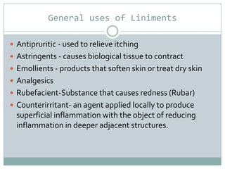 Liniments Presentation | PPTX