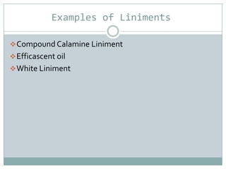 Liniments Presentation | PPTX