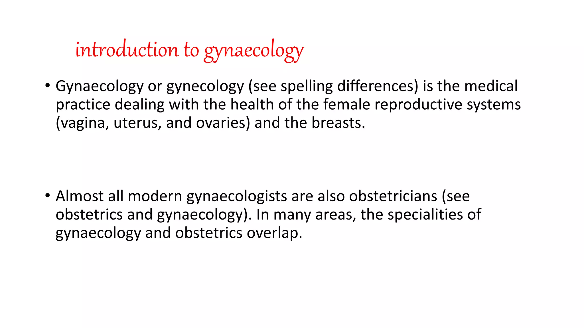 gynecology , neurology , nephrology | PPTX