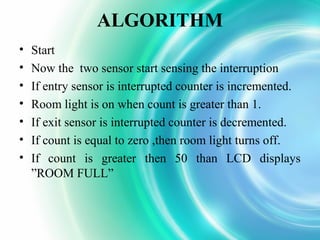 Automatic room light controller with password detection system | PPT
