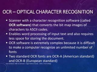 Touch Screens and Scanner | PPT