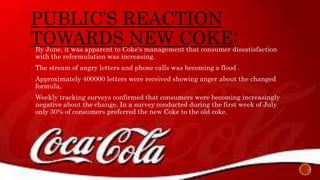 FAILURES OF MARKET RESEARCH OF NEW COKE | PPT