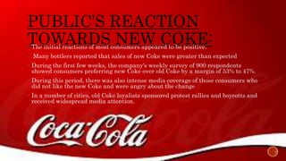 FAILURES OF MARKET RESEARCH OF NEW COKE | PPT
