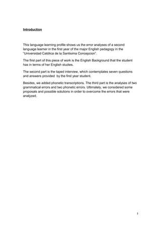 Language Learning Profile. | DOC