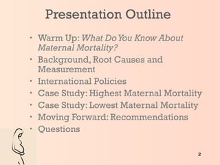 Maternal Mortality - Global Issue | PPT
