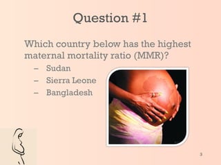 Maternal Mortality - Global Issue | PPT