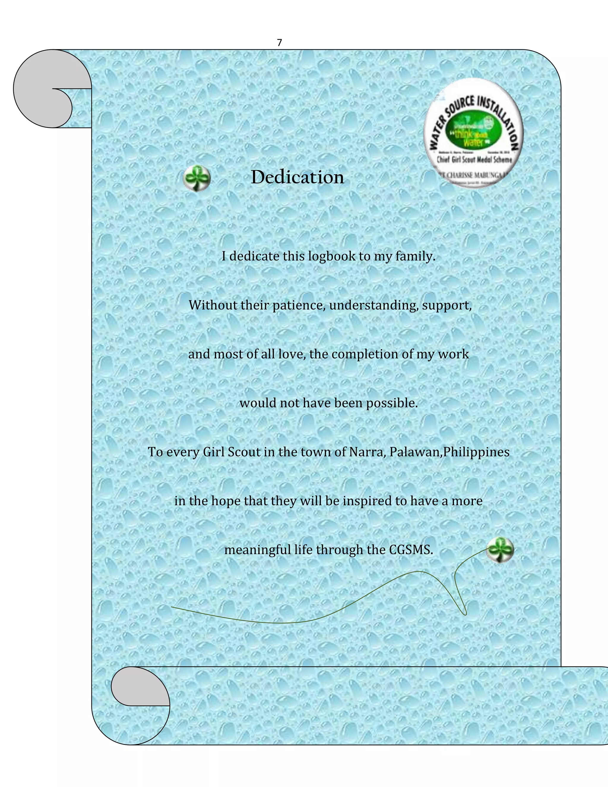 Chief Girl Scout Logbook.Dimples Lumba.Palawan Council | DOCX