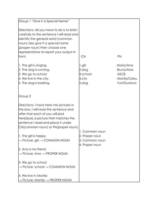 4A'S Lesson plan in English 2 " Common and Proper noun " | PDF